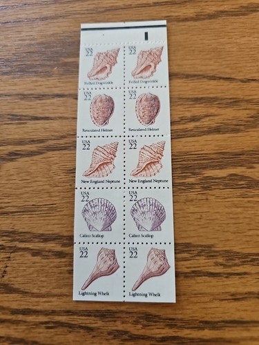 U.S. Scott #2121a Sea Shells 22 Cent Booklet Pane Of 10 MNH Stamps | eBay