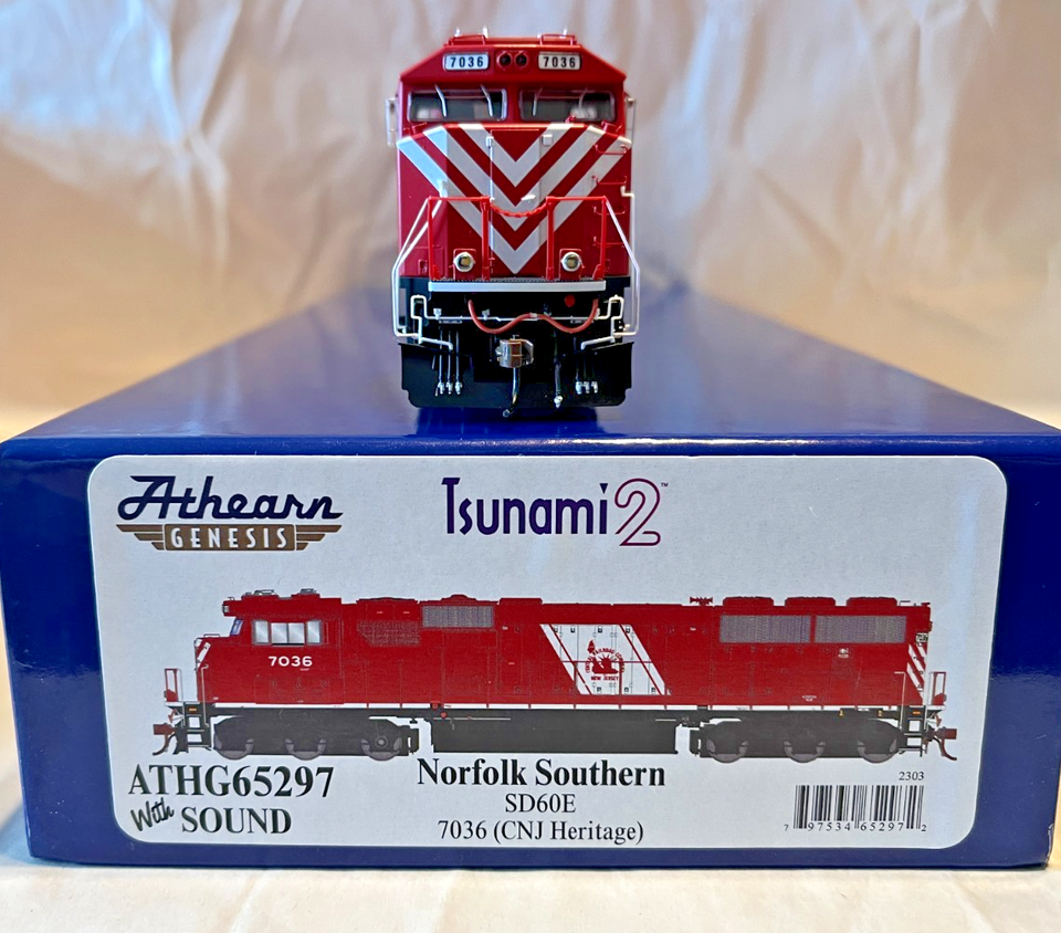 Athearn Genesis HO Scale Norfolk Southern CNJ Heritage 7036 SD60E DCC ...