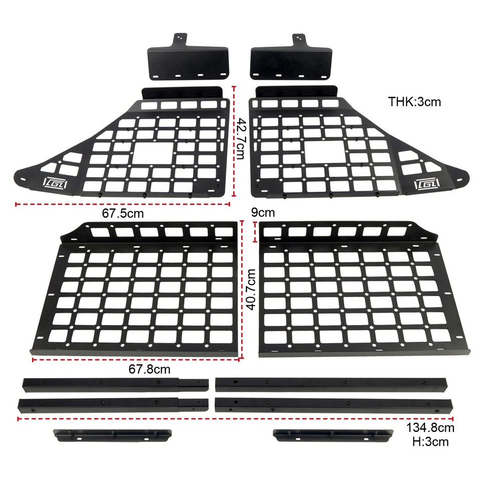 CGZ Molle Panels Rear Trunk Shelf Cargo Organizer for Toyota 4Runner ...