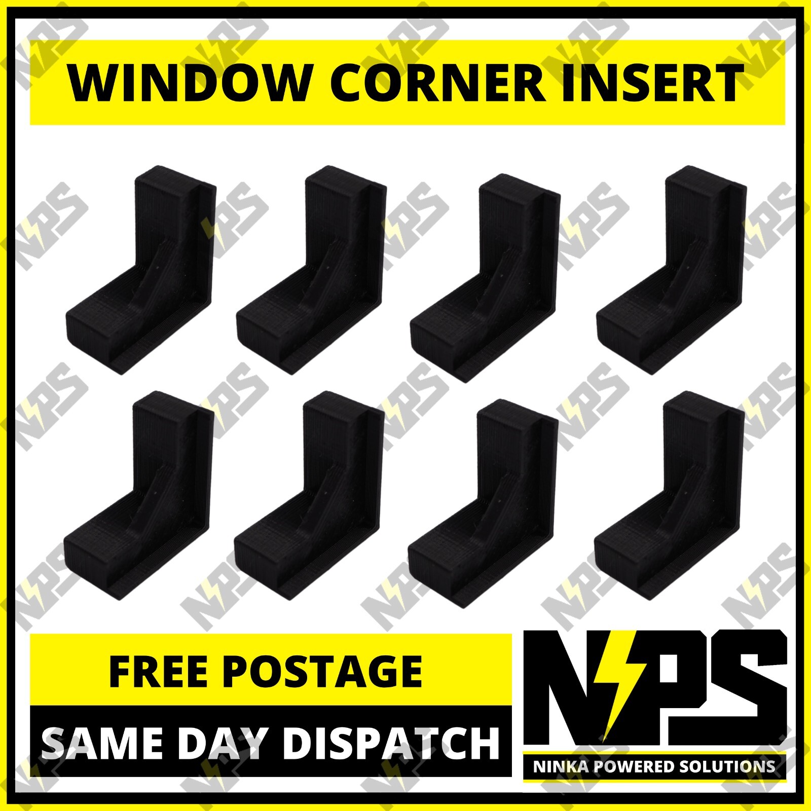 8 x Caravan Window Corner Insert to suit Wind Out Window Millard ...