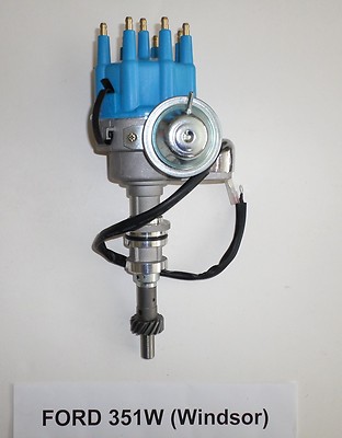 SMALL BLOCK FORD 351W Windsor BLUE Small HEI Distributor-Ready to Run ...