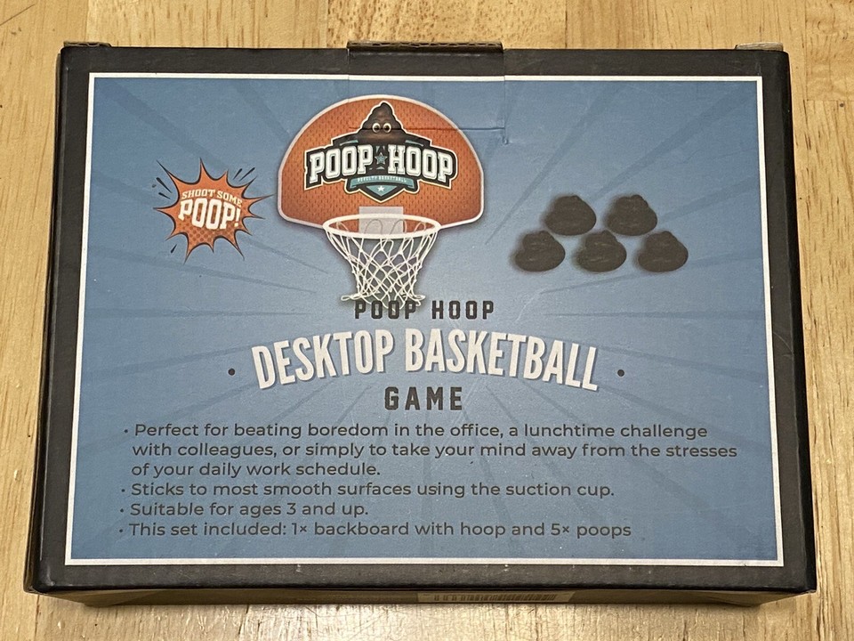 New Poop Hoop Desktop Basketball Game With Easy Mount Suction Cup Play ...