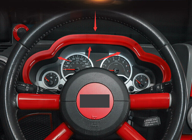 For Jeep Wrangler Jk 2007-2010 Fiery Red Dash Speedometer Odometer ...