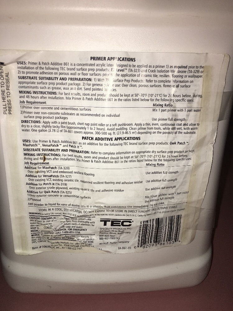 TEC Specialty Products Inc #861 Primer and Patch Additive (Rare) | eBay