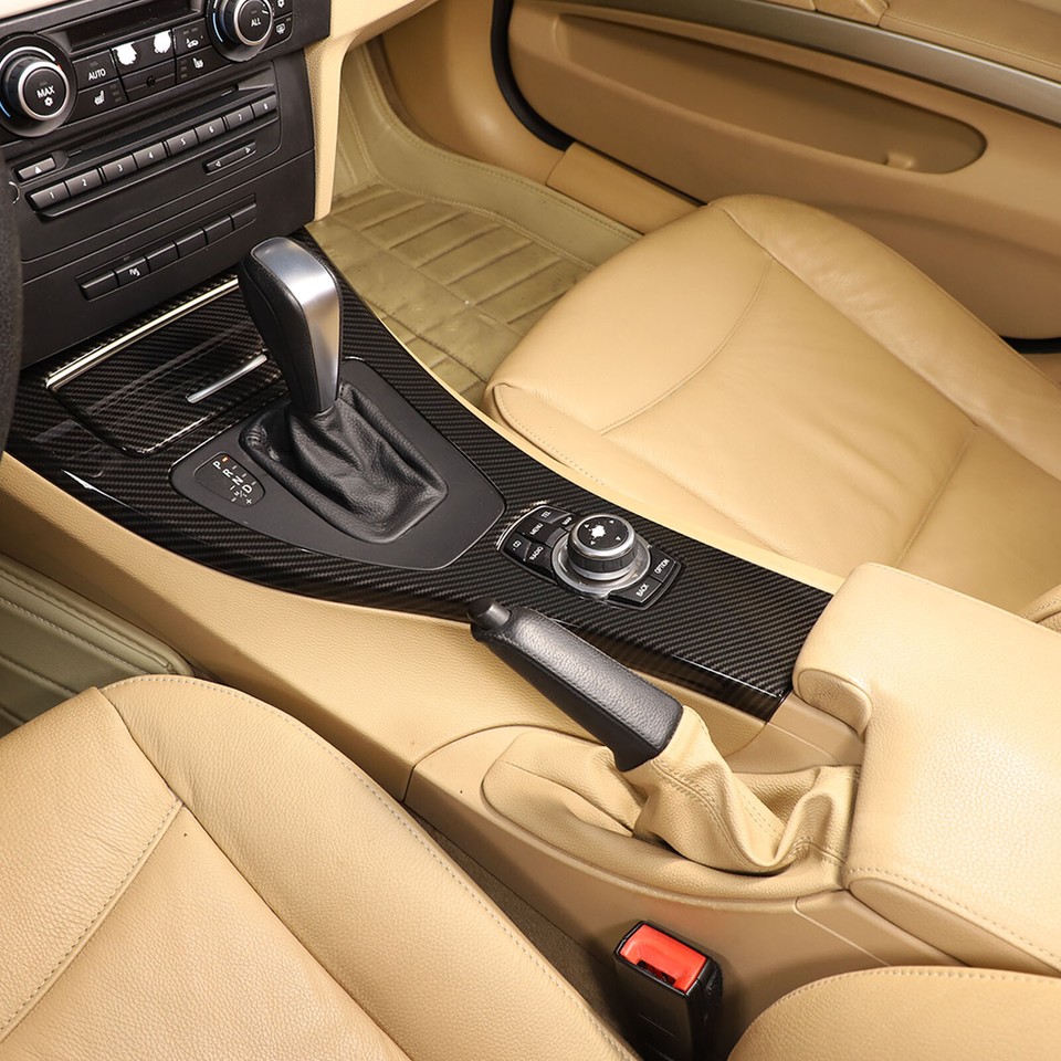 4Pcs ABS Carbon Fiber Interior Trim Cover Set Fits BMW E90 E91 325i ...