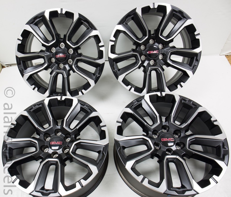 4 New GMC Sierra Yukon Denali OEM Satin Machined 22" Wheels Rims SRL ...