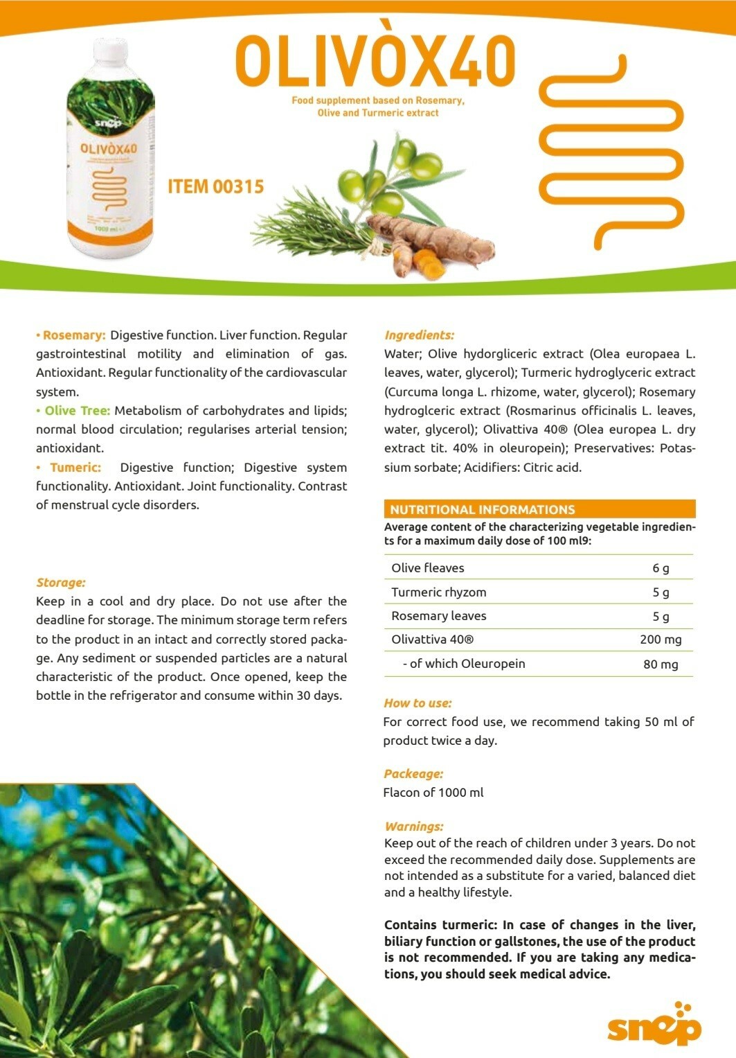 SNEP Olivox 40 1 bottle Burner 60 capsules (Kit 2 items) | eBay