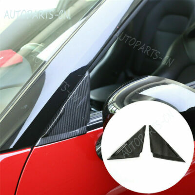 Dry Carbon Fiber Front Door A-pillar Triangle Trim For Nissan GTR R35 ...