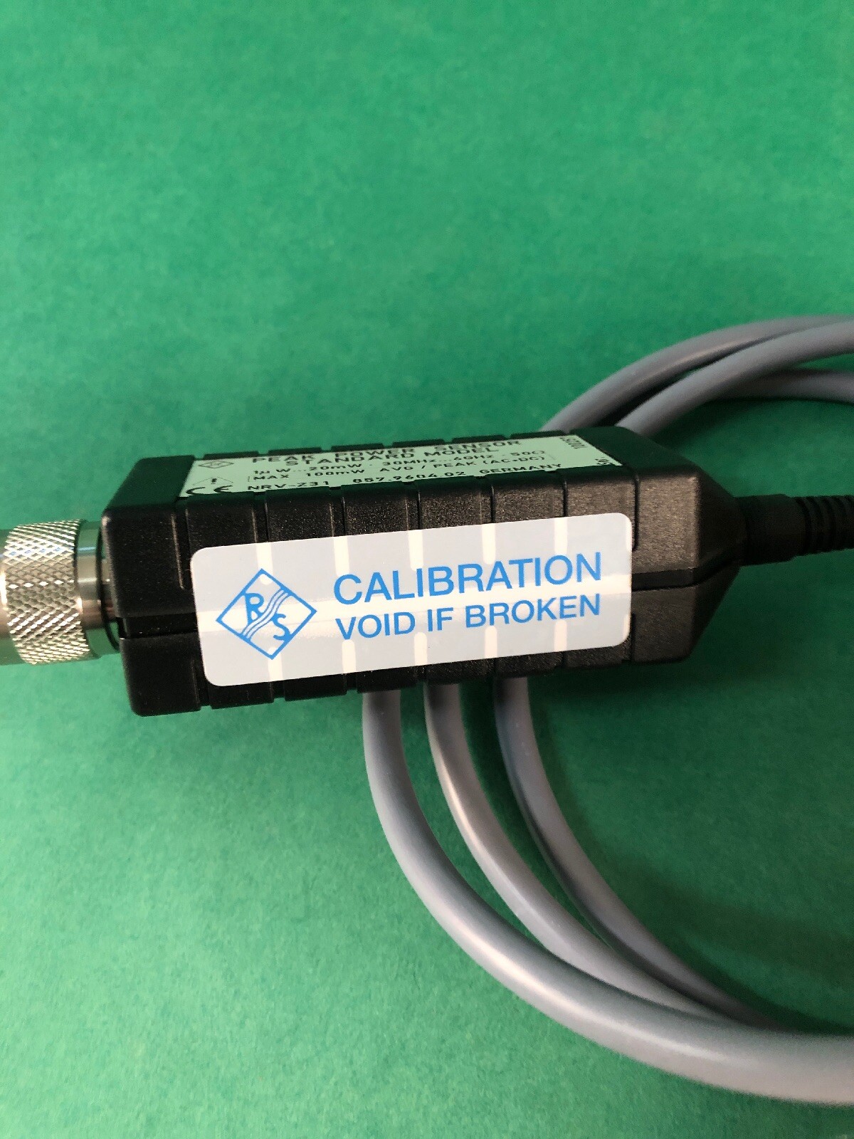 ROHDE & SCHWARZ NRV-Z31 PEAK POWER SENSOR 30 MHz-6GHz 50 OHMS 100mW ...