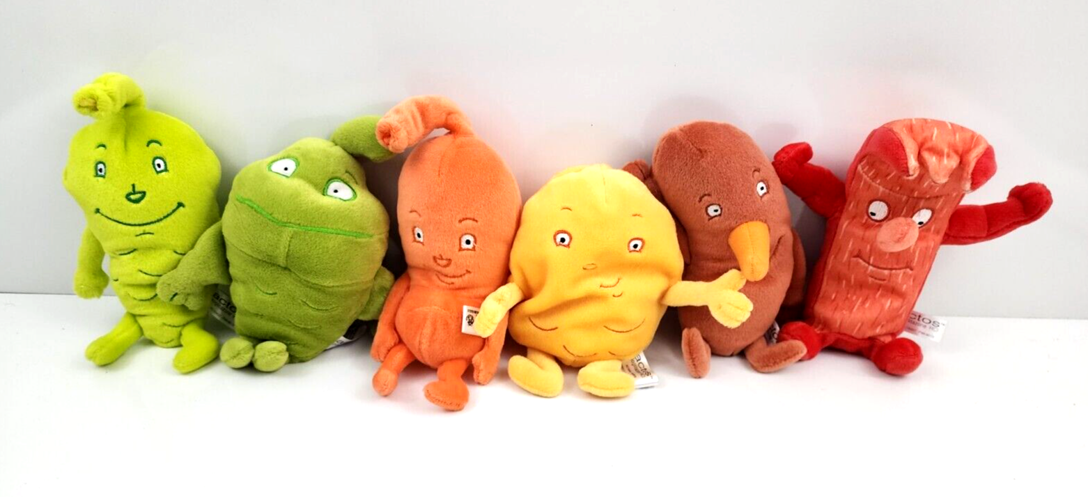 Actos Pharmaceutical 8” Lot Of 6 Cholesterol Kidney Bean Plush Body ...