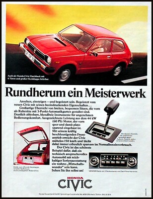 Honda Civic, originale Werbung aus 1979 | eBay.de
