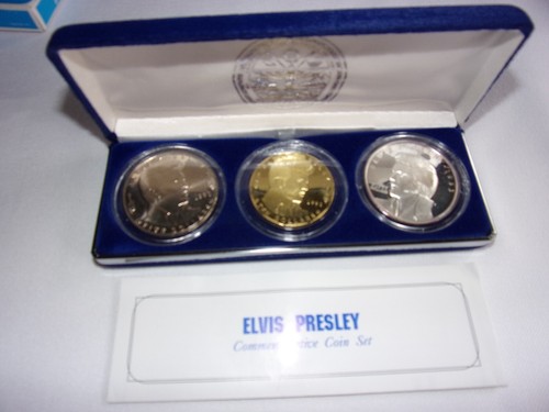 1993 Elvis Presley Commemorative Coin Set. New, Uncirculated. $5, $10 ...