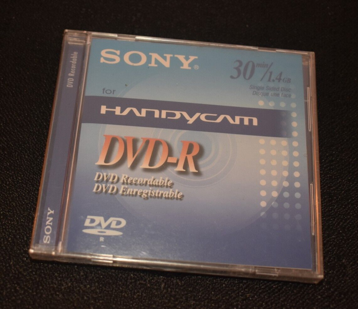 NEW SONY Handycam DVD-R 1.4 GB 30 Minute Single Sided Recordable Mini ...