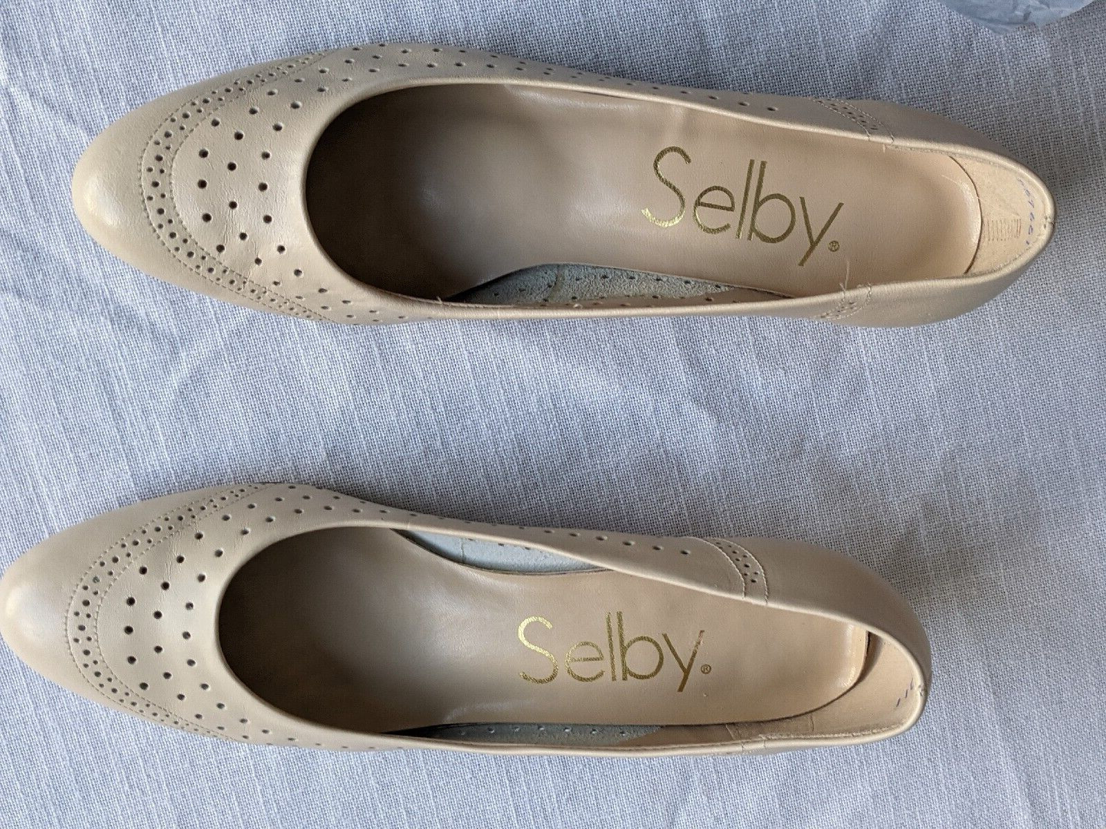 Vtg 1991 Selby LISA Women 10B Bone Pumps Leather Comf… - Gem