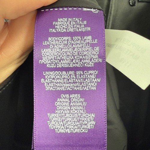 RALPH LAUREN PURPLE LABEL LAMB SKIN LEATHER PANTS SIZE 6--SMALL FLAW | eBay