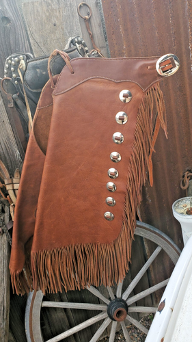 Chinks by K Bar J Leather Dakota Territory Western Chaps Strap & Snap ...