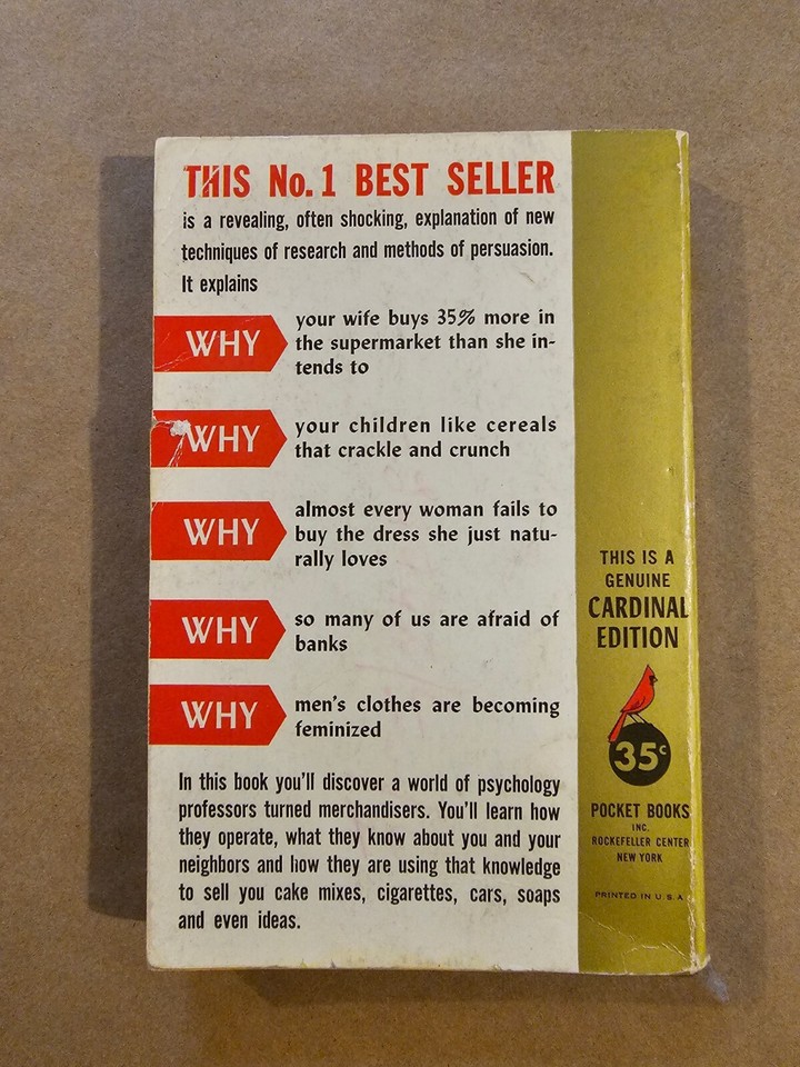 THE HIDDEN PERSUADERS - Vance Packard - 1964 | eBay