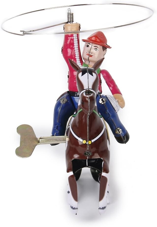 Schilling Cowboy With Whip & Lasso - Wind Up / Clockwork Toy (BRAND NEW ...
