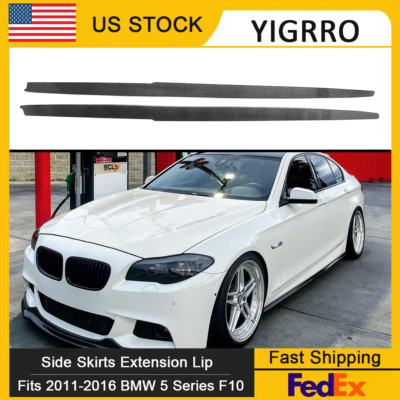 Side Skirts Extension Lip For 2011-2016 BMW F10 550i 540i 535i Carbon ...