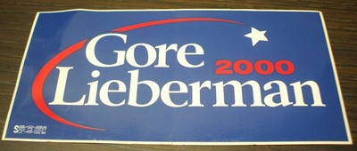 GORE LIEBERMAN 2000 Sticker Decal | eBay