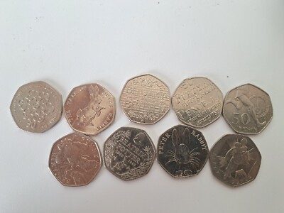 special 50p coins (assorted collection of 50p coins in various ...