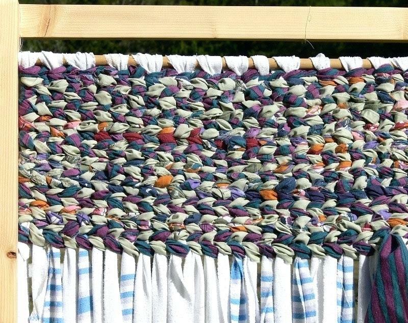 Handmade Adjustable Floor Rag Rug Twining Loom 48" x 27.5" | eBay