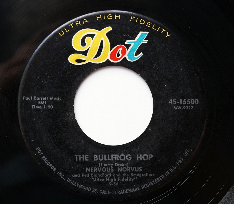 NERVOUS NORVUS Novelty R&R 45rpm The Fang b/w The Bullfrog Hop HEAR | eBay