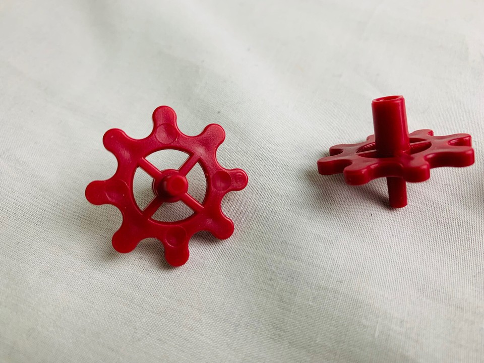 Turning Tumble Build Marble Powered Game Red Cog Parts X4 Spares Only ...