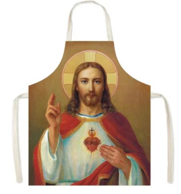 1pc Jesus Themed Apron - Adults Unisex Women Men Teenager Novelty Gift ...