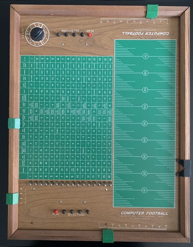 Vintage 1969 Computer Football Style #555 - Electronic Data Controls ...