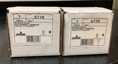 Lot of 2 Levitron White Recessed Ceiling Occupancy Sensors 6778 | eBay