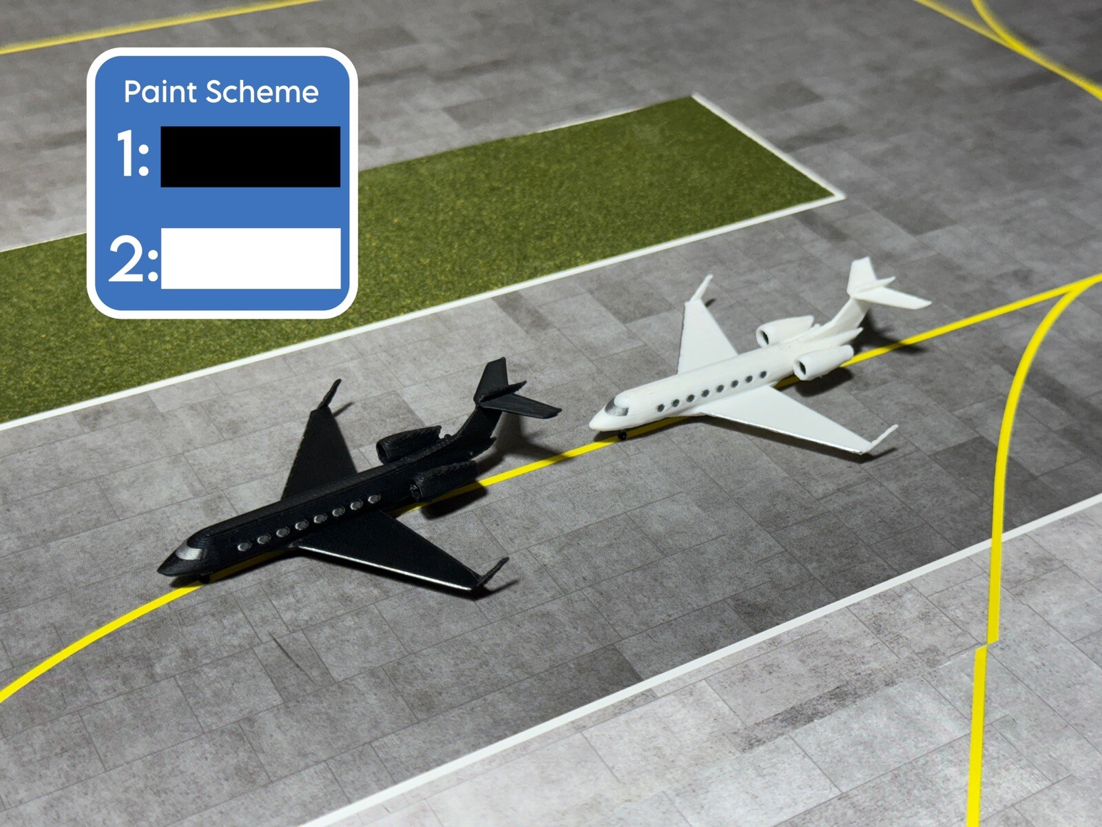 Jetset Models 1:400 Scale Gulfstream G650er x2 Pack (x1 BLACKOUT x1 ...