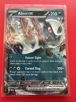 Pokemon Absol ex 135/197 Obsidian Flames Scarlet & Violet Double Rare ...