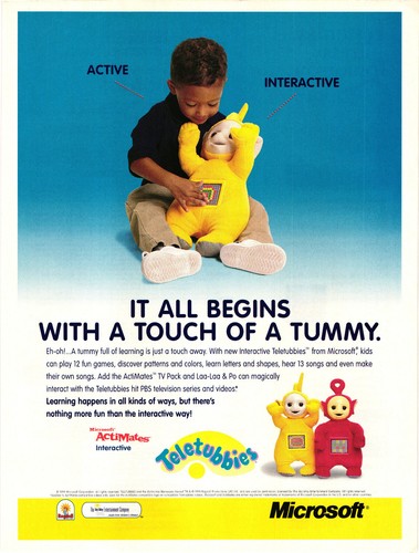 Teletubbies ActiMates Print Advert It All Begins with A Touch of A ...