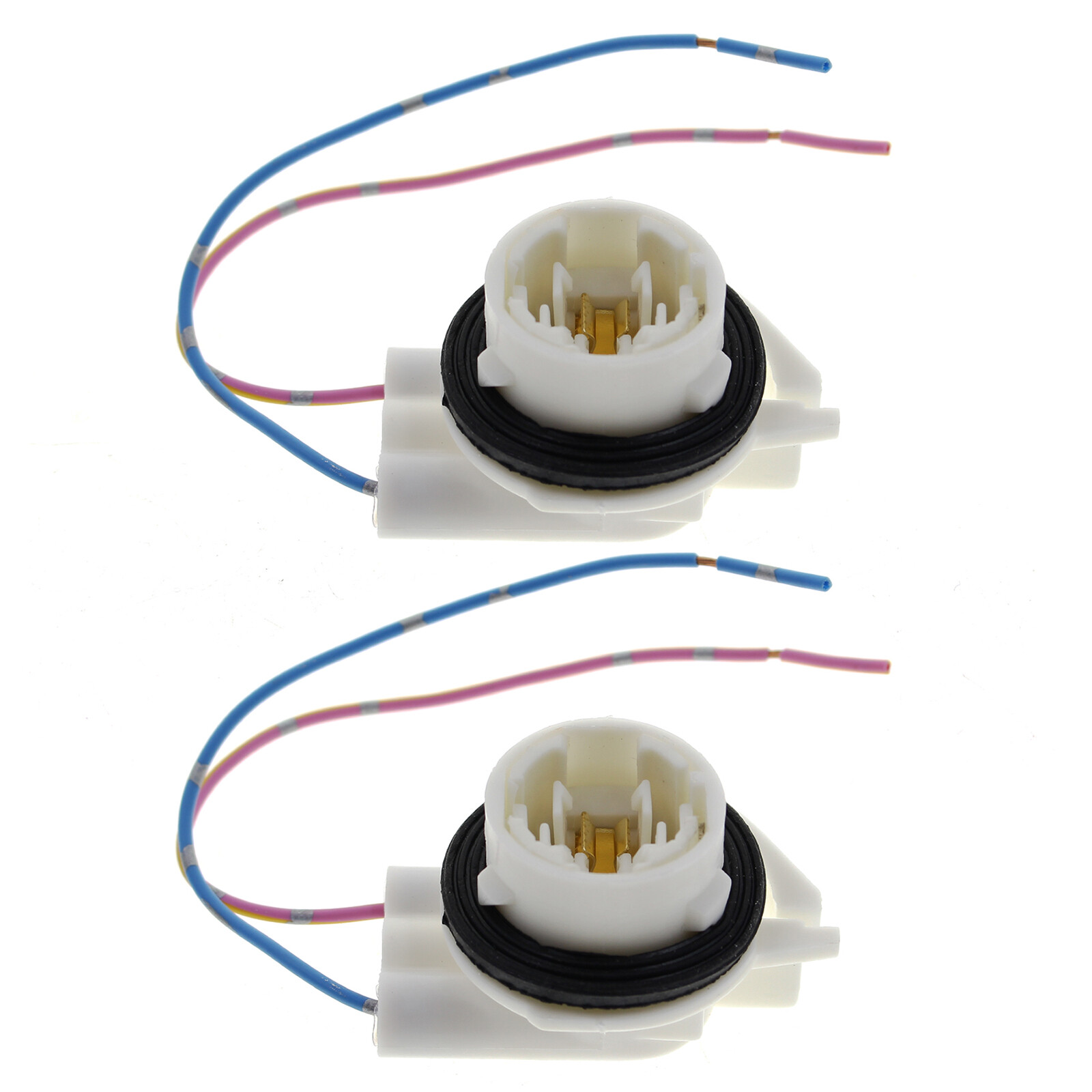 2x 3156 Bulb Socket Brake Turn Signal Light Harness Wire LED Pig Tail ...