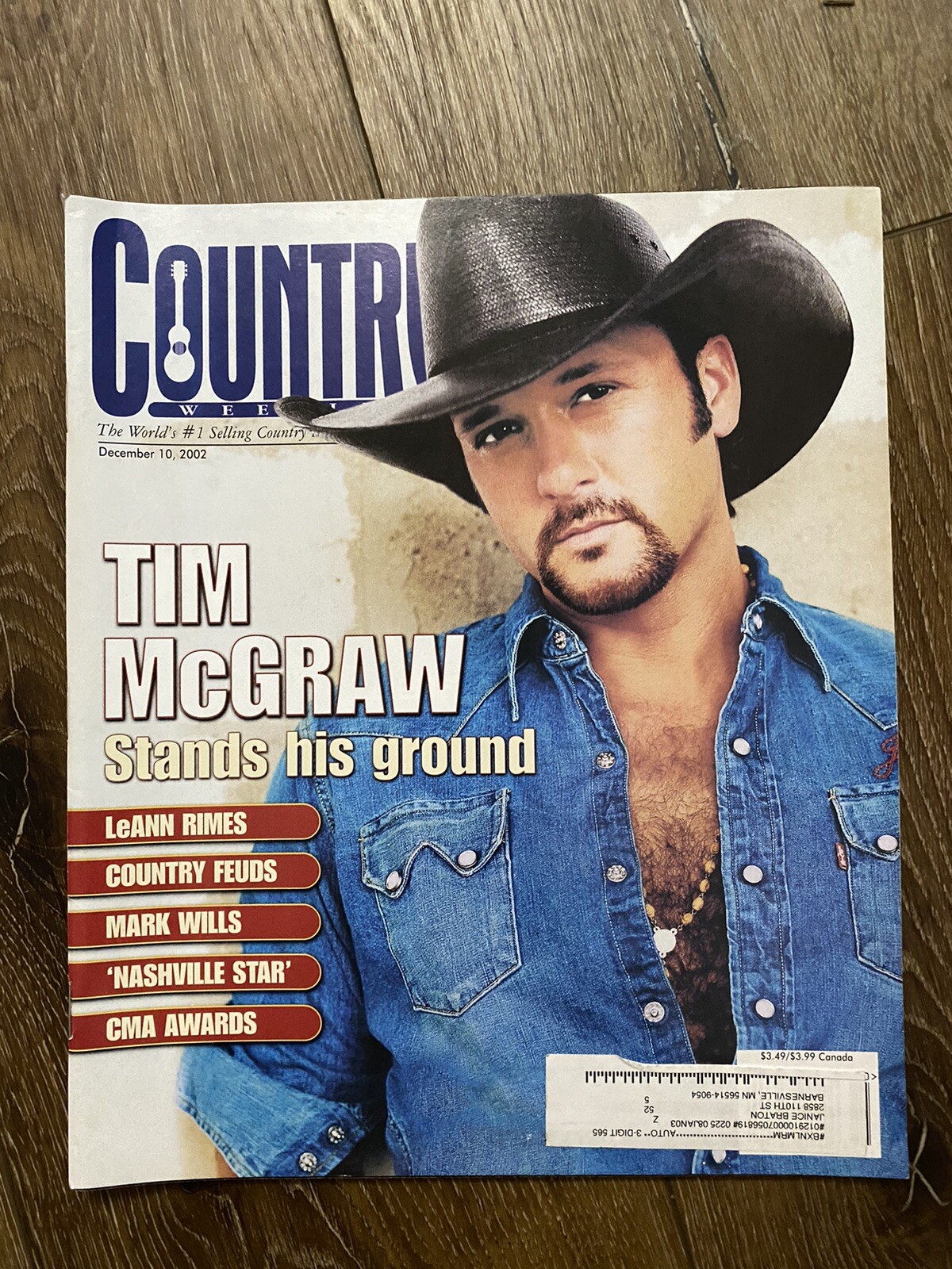 Vintage Country Music Weekly Magazine December 2002 Tim McGraw | eBay