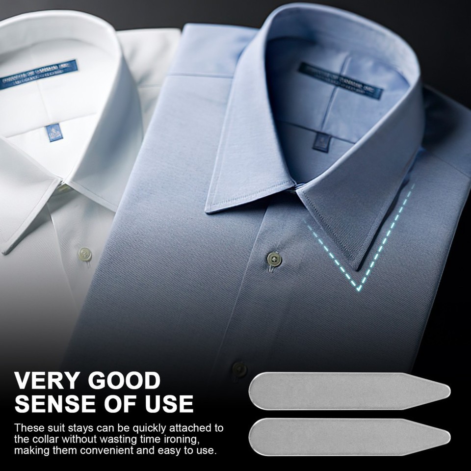 16 Pcs Collar Inserts Men Shirt Suit Stay Stays for Men's Shirts | eBay ...