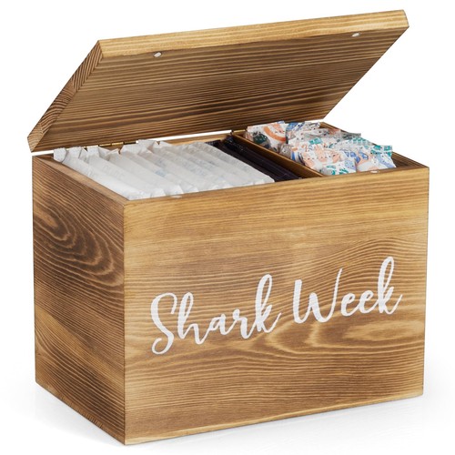 Tampon Holder for Bathroom, Wooden Shark Week Bathroom Organizer ...