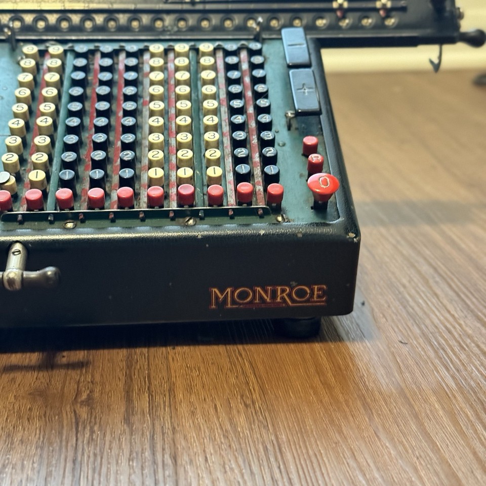 Antique Monroe High Speed Adding Calculating Machine Untested Vintage ...
