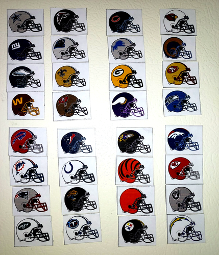 32 NFL FOOTBALL FRIDGE REFRIGERATOR MAGNET SPORT COMPLETE SET | eBay