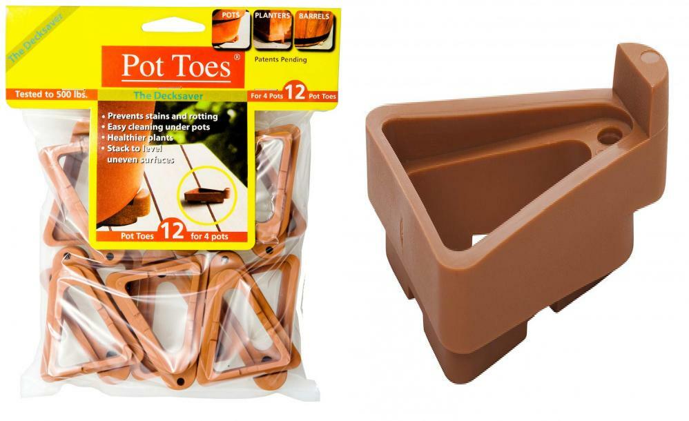 Bosmere Pot Toes, Terra-cotta (Pack of 12) Pack 12, Terra-Cotta | eBay