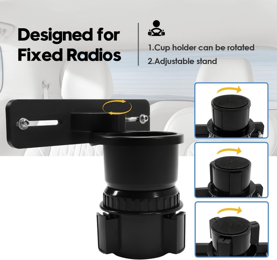 Upgrade Cup Holder Radio Mount/Drinks Cup Holder Mount Fit for ...