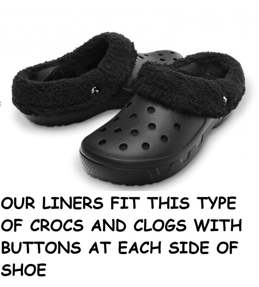 Crocs Shoes Insoles Replacement Fur Liners Inserts Inners Furry Clogs ...