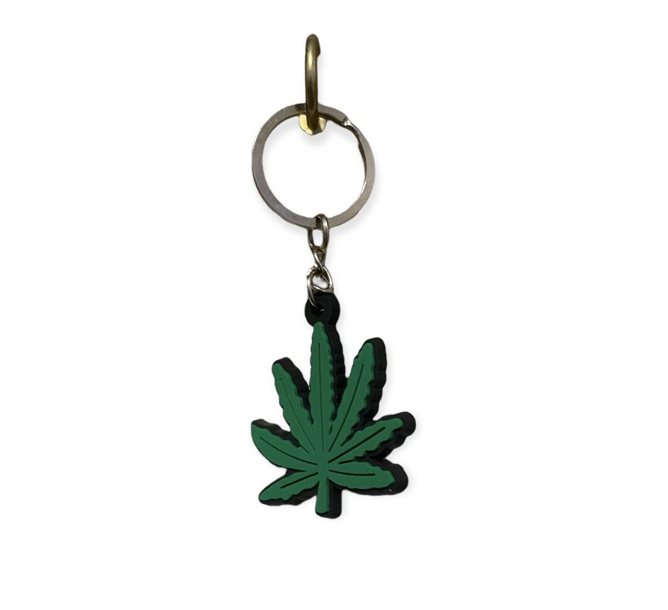 Green Weed Key Chain Pot Leaf Car Keyring Rubber Key Holder | eBay
