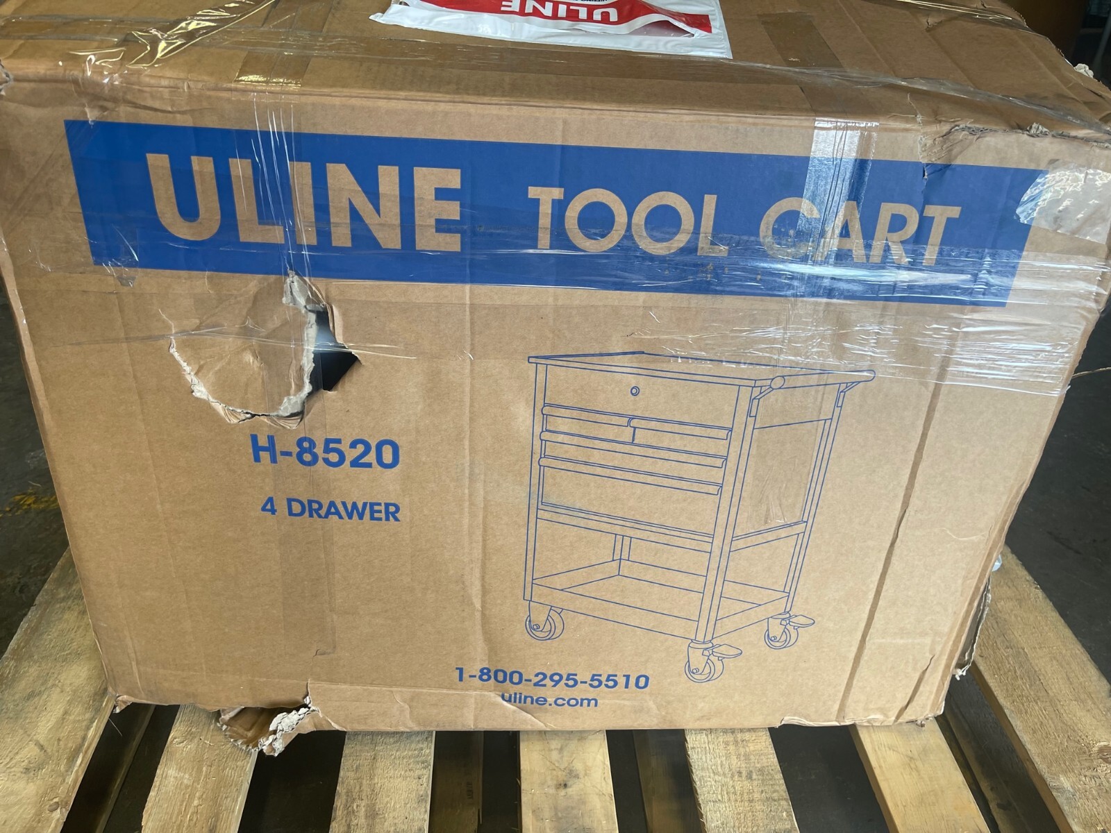 ULine 4 Drawer Tool Cart H-8520 New in Box | eBay