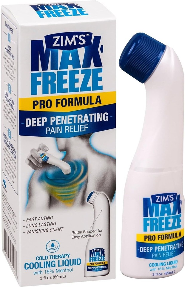 Zim's Max Freeze Liquid,3 Pack,Pain Relief Topical Analgesic Cooling ...