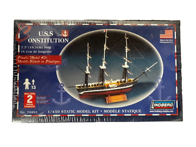 USS Constitution Lindberg 1/450 Scale Model Ship Kit 7.5" | eBay