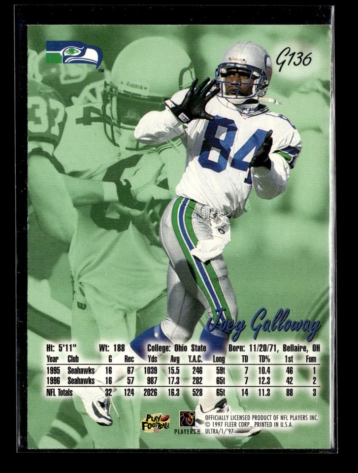1997 Ultra Gold Medallion #G136 Joey Galloway Seattle Seahawks | eBay