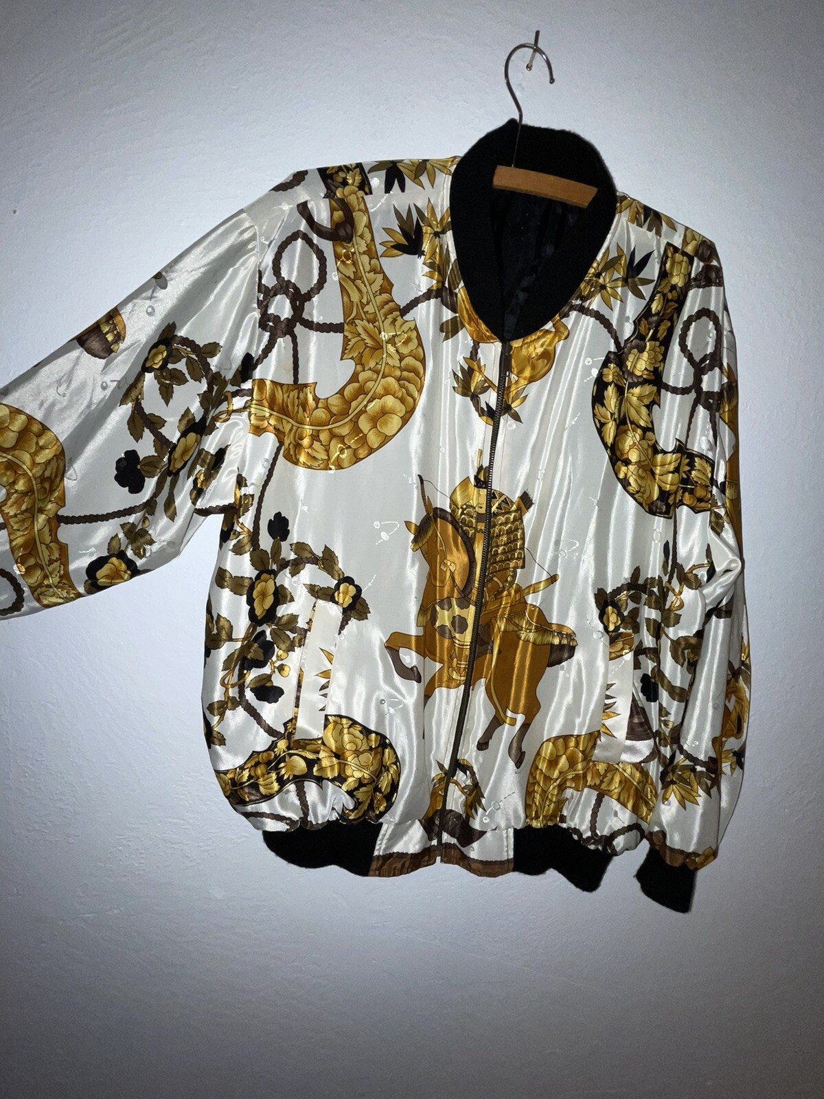 Vintage asian warrior emperor bomber jacket Xl - Gem