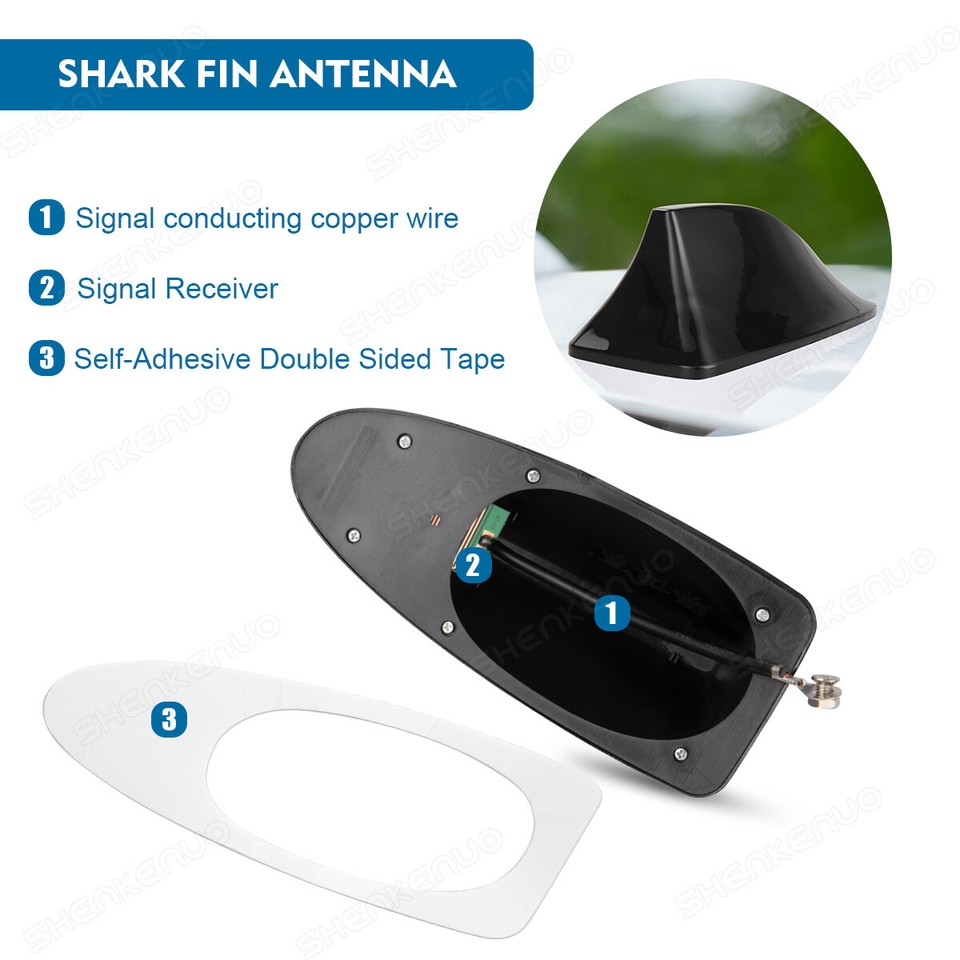 Lexus Shark Fin Roof Antenna Cover Car Radio FM/AM Signal Aerial Decor ...